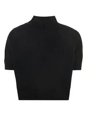 Pinko High Neck T-shirt With Shoulder Button Fastening