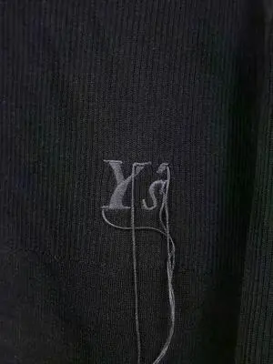 Y’s Ribbed Knit Turtleneck With Embroidered Logo