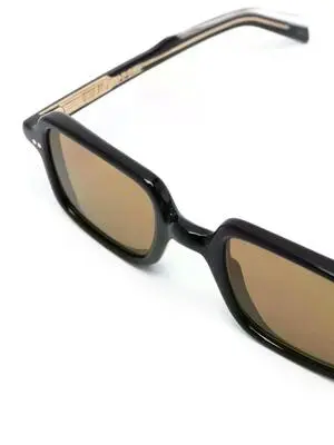 CUTLER & GROSS Square-frame Sunglasses With Yellow Tinted Lenses - Black