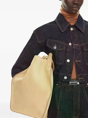 Victoria Beckham Cropped Denim Jacket With Classic Collar