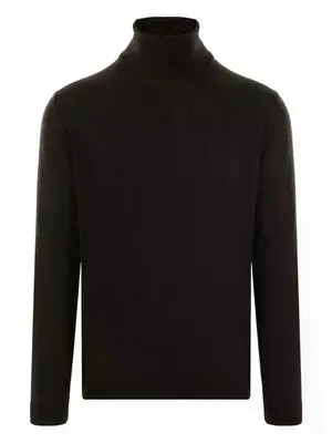 ROBERTO COLLINA Merino Wool Turtleneck Sweater - Brown