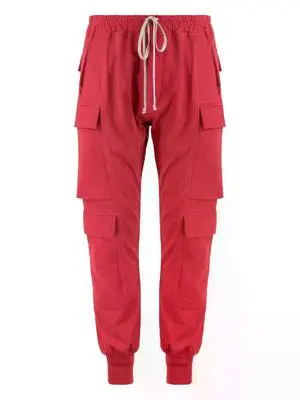 Rick Owens Cargo Pocket Drawstring Trousers - Red