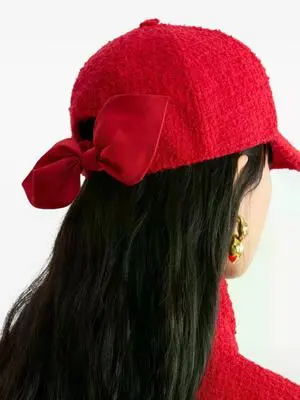 PATOU Bow Tweed Baseball Cap
