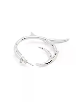 SHAUN LEANE Large Rose Thorn Hoop Earrings - Silver