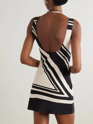 SIR. Pietra Printed Silk Crepe De Chine Mini Dress - Multi