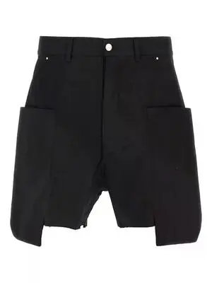 Rick Owens Stefan Cargo Frayed-hem Shorts - Black