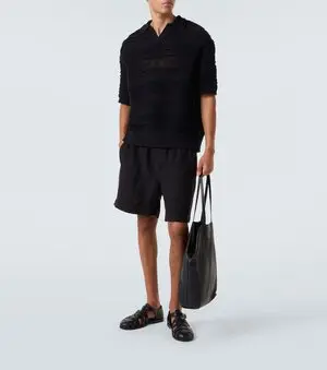 Commas Name Linen Shorts