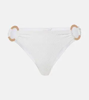 ALEXANDRA MIRO Tanga Bikini Bottoms - White