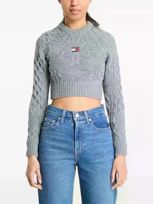 Tommy Hilfiger Cable Knit Cropped Jumper
