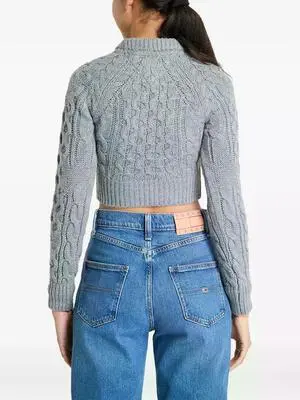 Tommy Hilfiger Cable Knit Cropped Jumper