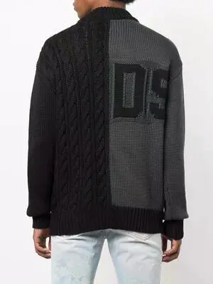 Gcds Logo-embroidered Cable Knit Jumper