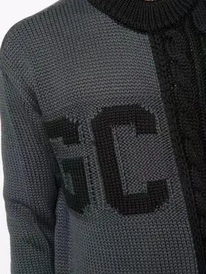 Gcds Logo-embroidered Cable Knit Jumper