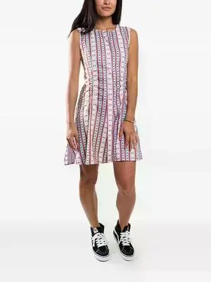 Carven Striped Sleeveless Flared Dress
