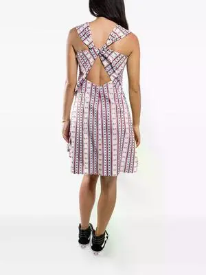 Carven Striped Sleeveless Flared Dress