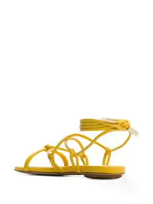 GIABORGHINI Bella Flat Leather Sandals