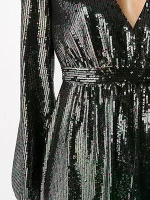 N°21 Sequin Detail Belted Midi Dress