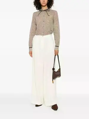 FORTE_FORTE Pleated Wide-leg Trousers