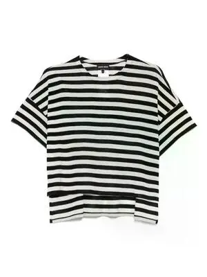 Giorgio Armani Striped Virgin-wool Top