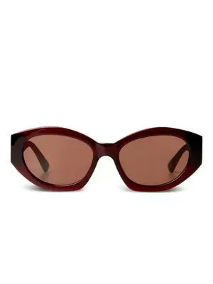 TEMPERLEY LONDON Oval Frame Sunglasses - Red