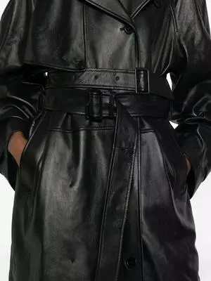 Balenciaga Belted Leather Coat