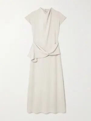 Tove Clem Draped Crepe Maxi Dress
