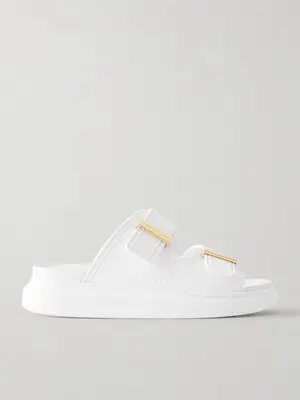 Alexander McQueen MCQUEEN Hybrid Rubber Exaggerated-Sole Slides Neutrals