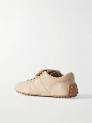 TOD'S T-marathon Patent-leather And Suede Sneakers