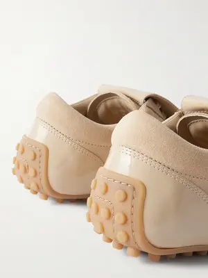 TOD'S T-marathon Patent-leather And Suede Sneakers