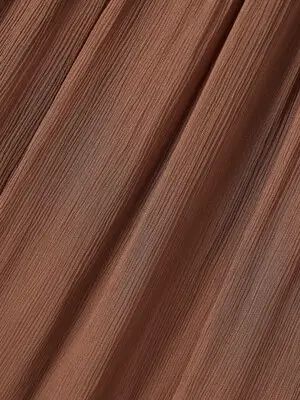 Staud Dalton Ruched Crepon Maxi Dress - Brown
