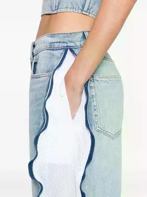 Alexander Wang Zip-detail Perforated-panel Jeans