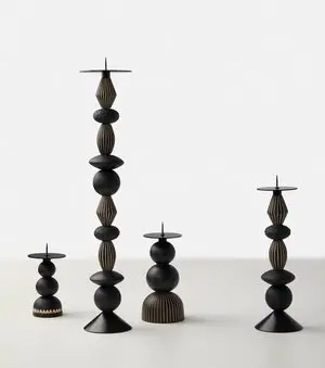 ZANAT Aurora Large Wood Candle Holder Ludovica And Roberto Palomba
