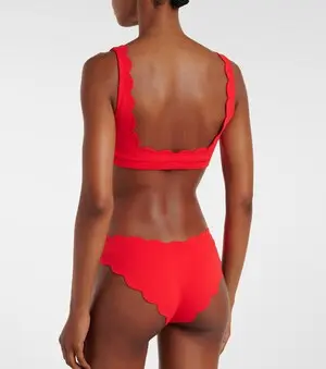 Marysia High Antibes Scalloped Bikini Bottoms