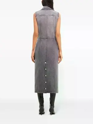 COURREGES Double-pocket Denim Midi Dress