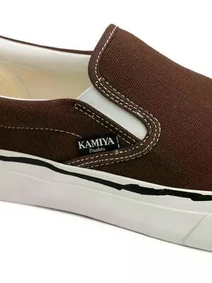 KAMIYA Cornell Slip-on Canvas Sneakers - Brown