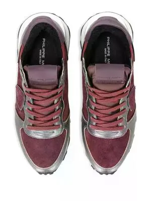 Philippe Model Metallic Leather And Suede Sneakers