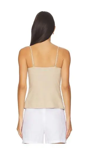 Onia Air Linen Underwire Corset Top - Tan