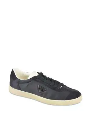 Prada Suede Panelled Lace-up Sneakers