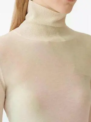 Fabiana Filippi Sequin Embellished Roll Neck Jumper