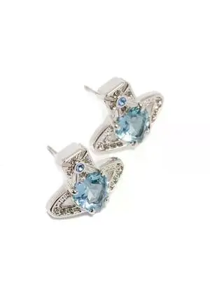 VIVIENNE WESTWOOD Tone Heart Stone Earrings