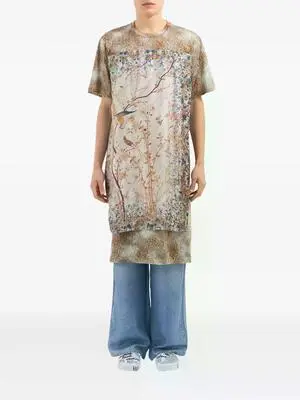 PIERRE-LOUIS MASCIA Paneled T-shirt With Bird Motif