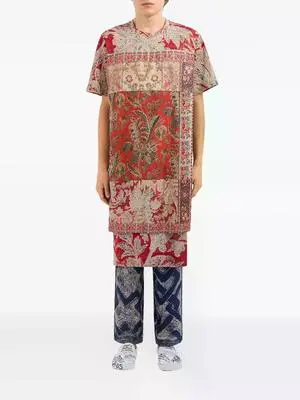 PIERRE-LOUIS MASCIA Patchwork-print T-shirt