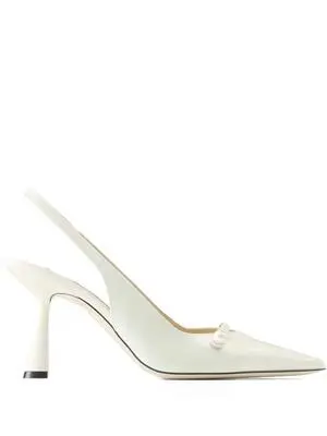 JIMMY CHOO Amita 85 Slingback Pumps - Neutrals