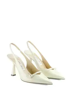 JIMMY CHOO Amita 85 Slingback Pumps - Neutrals