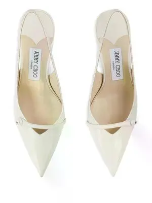 JIMMY CHOO Amita 85 Slingback Pumps - Neutrals