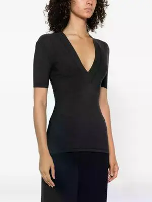 Nanushka Akka Short-sleeved Wool Top