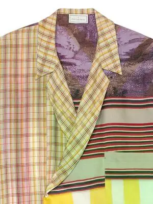 PIERRE-LOUIS MASCIA Panelled Silk Shirt