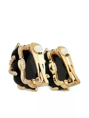 KENNETH JAY LANE Quilted Clip-on Earrings - Black