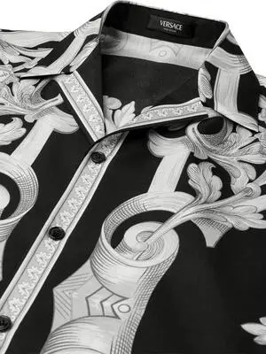 Versace Baroque-print Silk Shirt