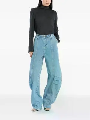ROTATE BY BIRGER CHRISTENSEN Long Sleeve Draped Back Top