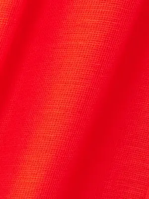 Tory Burch Ruffled Shirred Lyocell-blend Midi Skirt - Red
